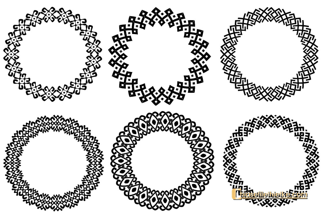 File AI EPS Hoa Văn Tròn Trang Trí 024