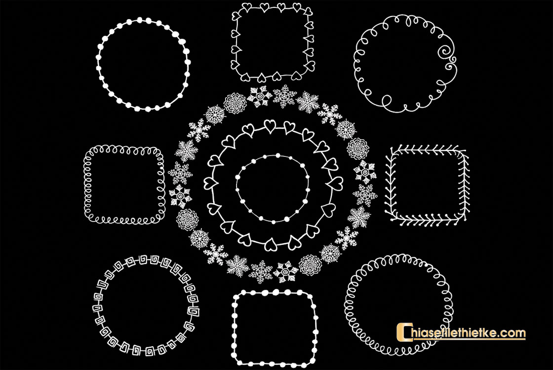 File AI EPS Hoa Văn Khung Viền Trang Trí 012